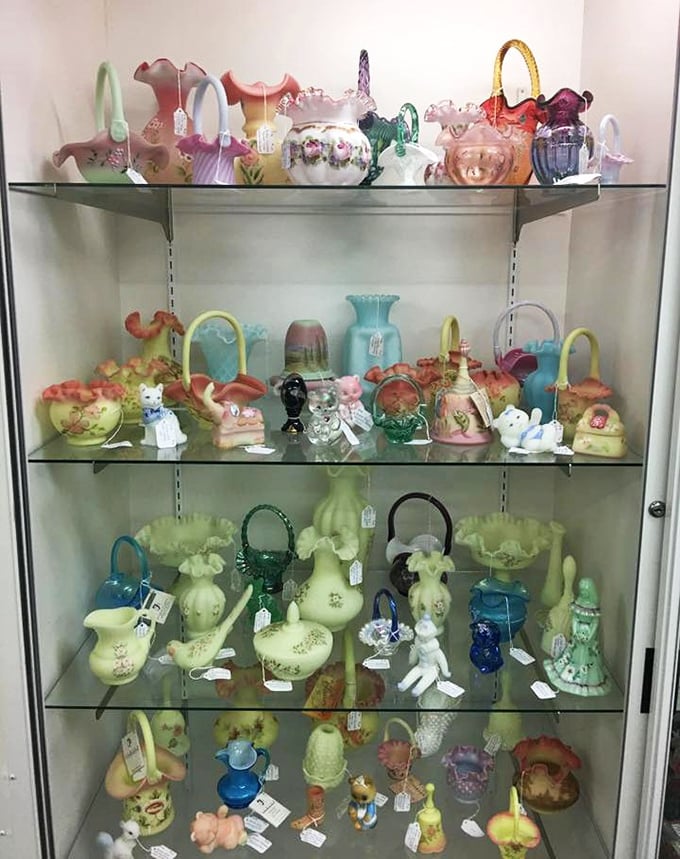 This Fenton glass collection glows with the kind of pastel perfection that would make your grandmother swoon and your interior designer friend secretly jealous.