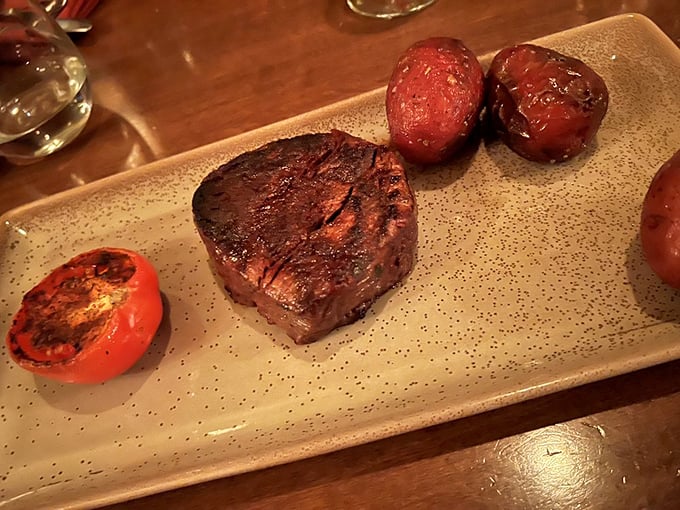That caramelized crust on the filet would make a vegetarian reconsider their entire life philosophy for a moment.