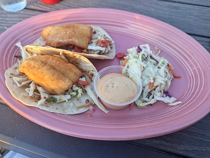Fish tacos, Minnesota-style&mdash;golden walleye nestled in soft tortillas with crisp slaw. Like a summer vacation wrapped in edible form.