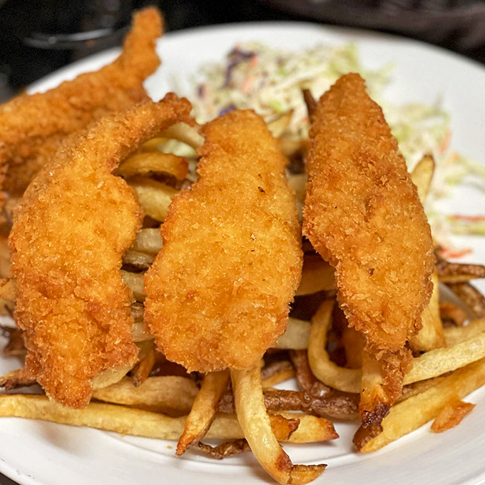 Those golden, crispy pieces of perfection prove a burger joint can master fish and chips with style.