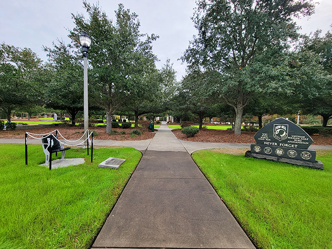 Florence Veterans Park stands as a solemn reminder that freedom isn't free&mdash;a thoughtfully designed space honoring those who served.