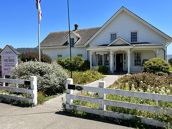 The Ford House stands as Mendocino's welcoming committee, a Victorian time capsule with the best ocean views in town.