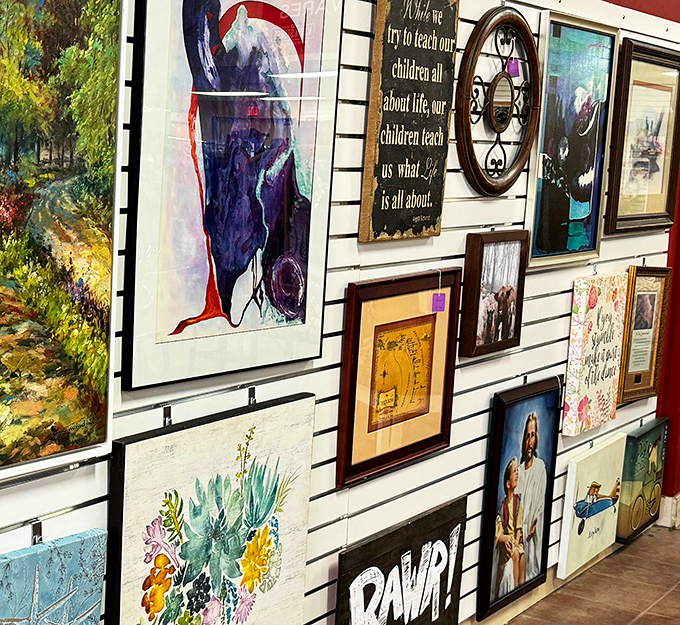 Wall art that tells a thousand stories &ndash; from abstract splashes of color to inspirational quotes, each frame waits to find its forever home on someone's wall.