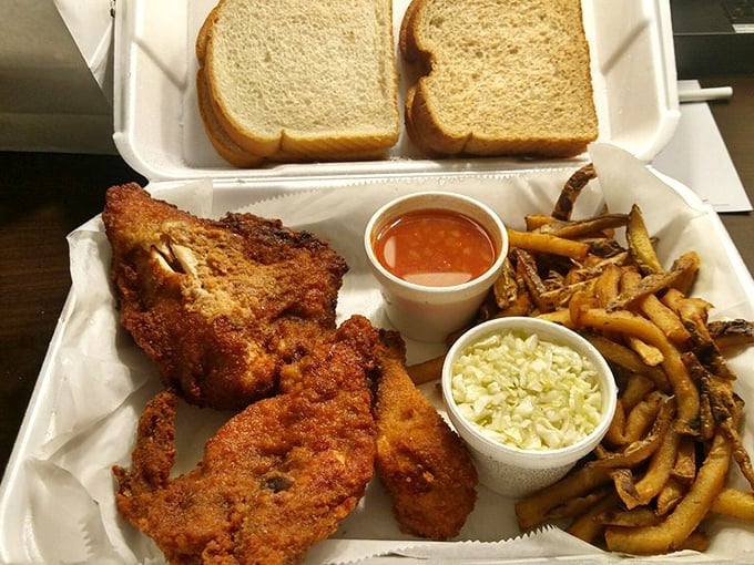 Golden-brown perfection that makes you question every other fried chicken you've ever eaten &ndash; crispy exterior, juicy interior, and zero regrets.