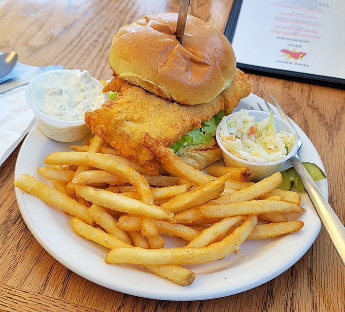 Behold the legendary fried haddock sandwich&mdash;golden, crispy perfection that makes fish-sandwich chains weep with inadequacy.