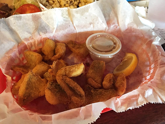 Golden-fried walleye bites that shatter with each bite &ndash; the kind of simple perfection that makes you wonder why anyone bothers with fancy food.