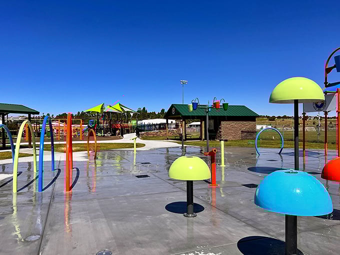 Frontier Park's splash pad offers summer relief that costs nothing but time&mdash;the kind of free entertainment that makes retirement budgets sing with joy.