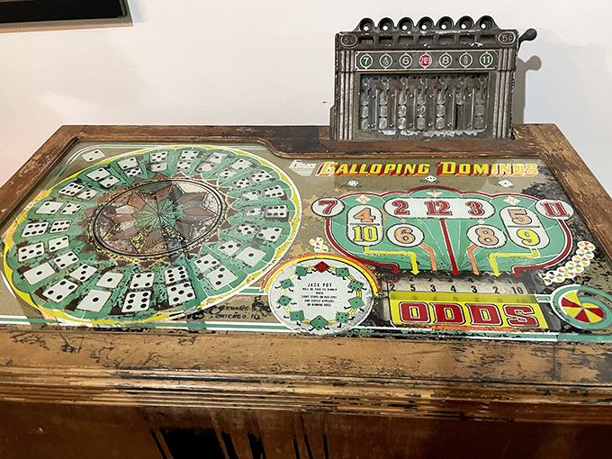 "Galloping Dominoes" gambling table shows how fortunes changed hands with the roll of dice in Hot Springs' heyday.