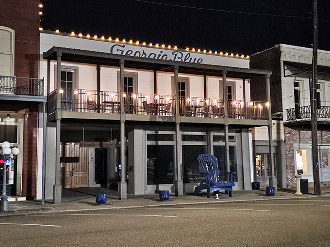Georgia Blue lights up downtown after dark, serving Mississippi cuisine with a contemporary twist. The porch seating practically begs you to sip something cold and stay awhile.