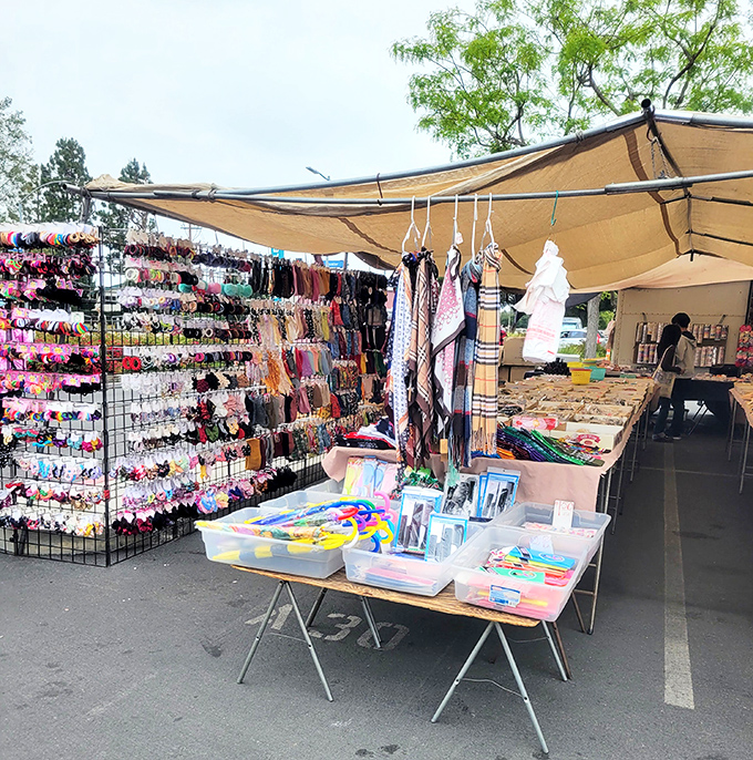 Hair accessories galore! This colorful display could single-handedly solve any bad hair day emergency or transform you into the accessory queen of Orange County.