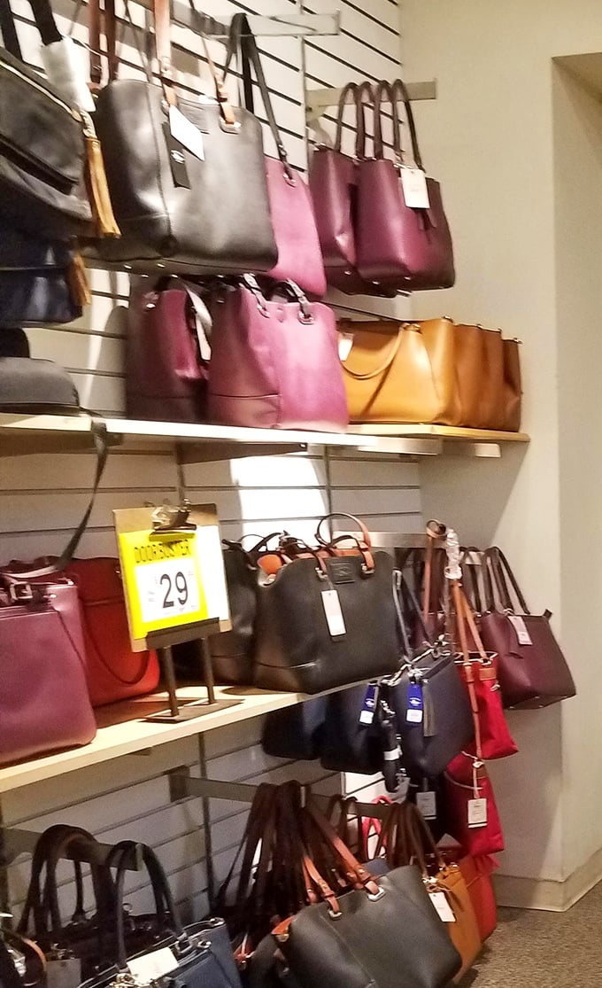 Designer handbags at outlet prices &ndash; the retail equivalent of finding money in your coat pocket, but much more stylish.