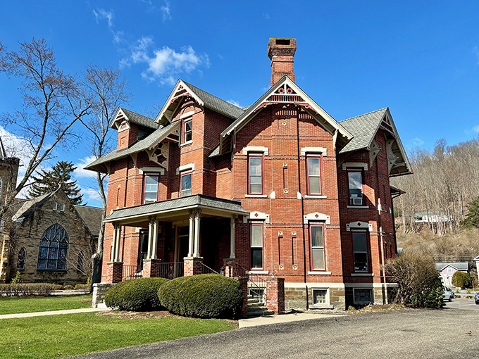 This stately brick Victorian mansion stands as a testament to Wellsboro's prosperous past, when architectural details weren't just fancy&mdash;they were practically mandatory.
