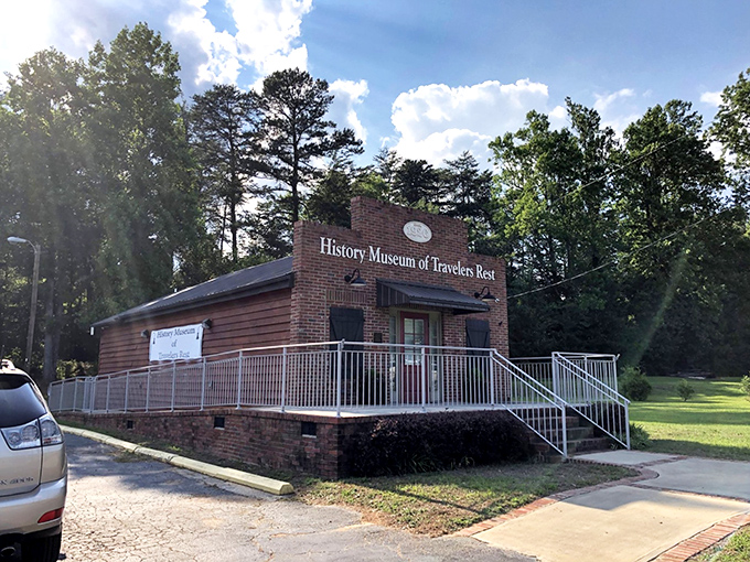 This unassuming brick building houses the History Museum of Travelers Rest, where yesterday's stories find tomorrow's listeners.