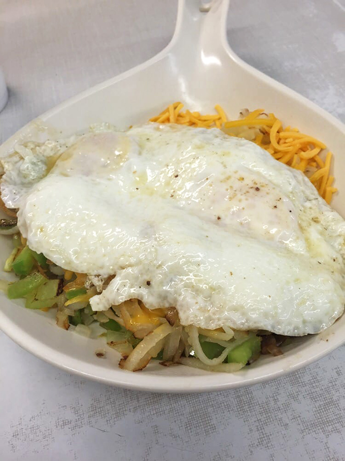 Behold the Hobo Skillet&mdash;a beautiful chaos of eggs, veggies, and cheese that would make any wandering soul feel like they've found home.