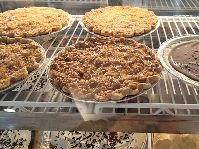 Pie paradise found! Each handcrafted masterpiece sits proudly behind glass, like the dessert equivalent of the Louvre's finest works.