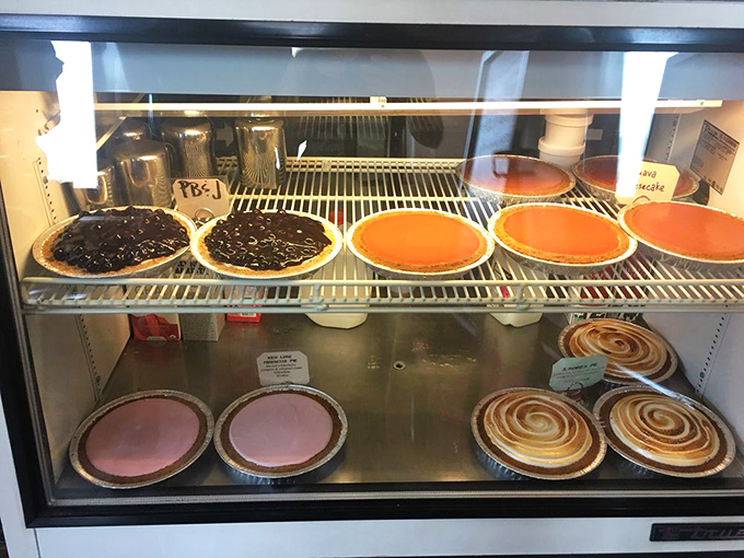 The pastry case lineup looks like the contestants in a beauty pageant where everyone deserves the crown. That chocolate pie is definitely Miss Congeniality.