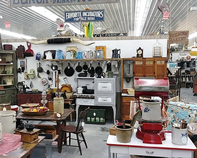 Grandma's kitchen reimagined! Every pot and pan here has survived longer than most modern marriages&mdash;and probably with less drama.