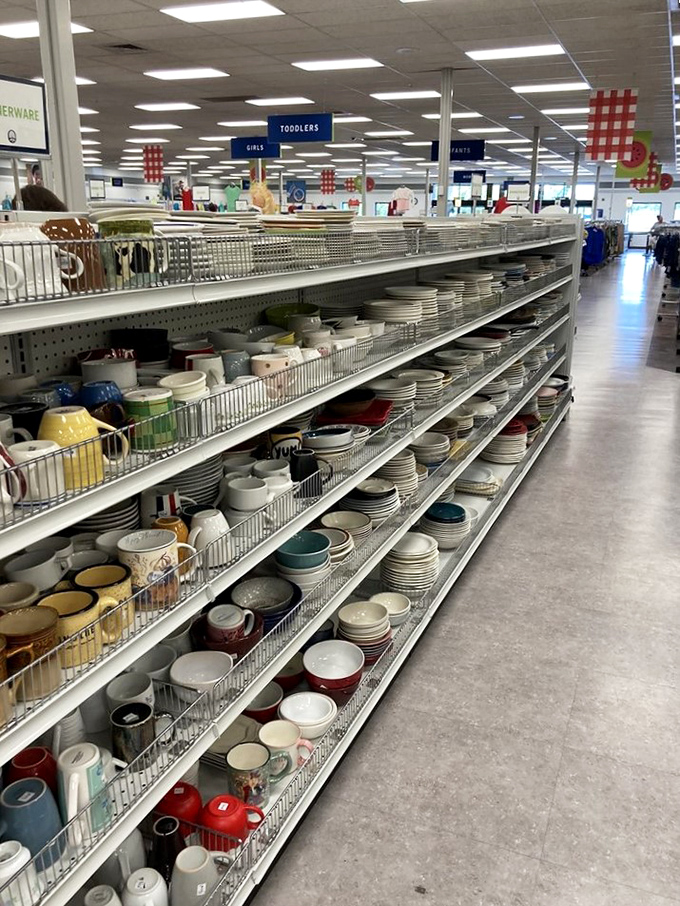 Dish paradise! Every plate tells a story, and at these prices, you can collect enough tales to host Thanksgiving for the whole neighborhood.