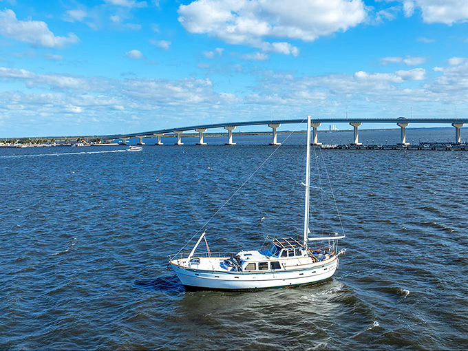 The Indian River sparkles with sailboats and possibilities, offering million-dollar views at decidedly non-millionaire prices.