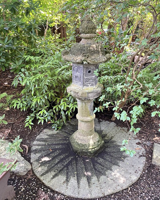 That stone lantern has been keeping watch longer than most of us have been alive.
