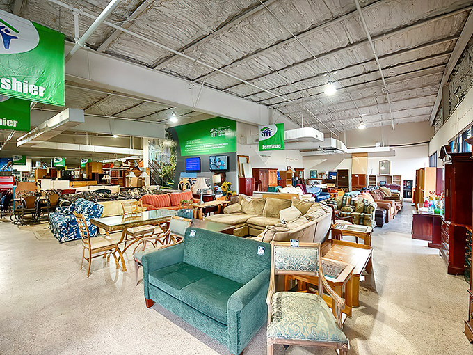 Community gathering outside proves this place is more than shopping &ndash; it's where neighbors become treasure-hunting buddies.