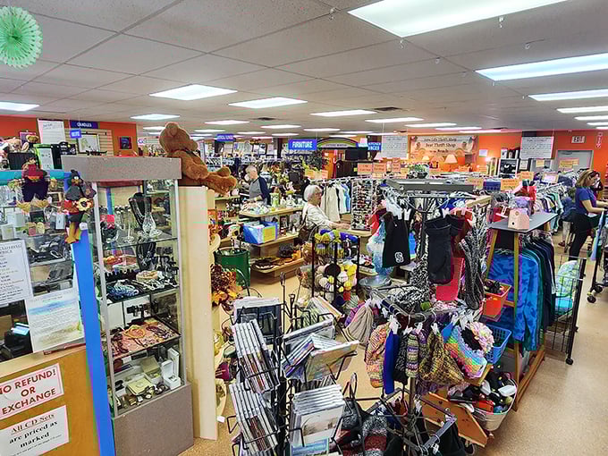 The organized chaos inside feels like your eccentric aunt's attic, if she had really excellent taste.