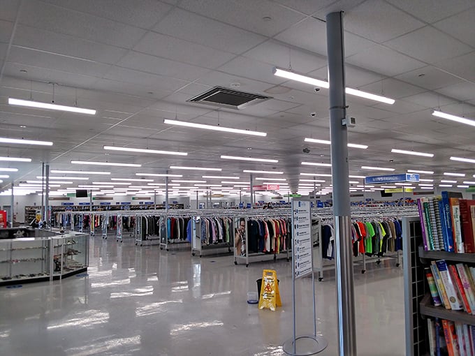 Endless racks stretch toward the horizon like a retail version of "Field of Dreams" for fashion enthusiasts.