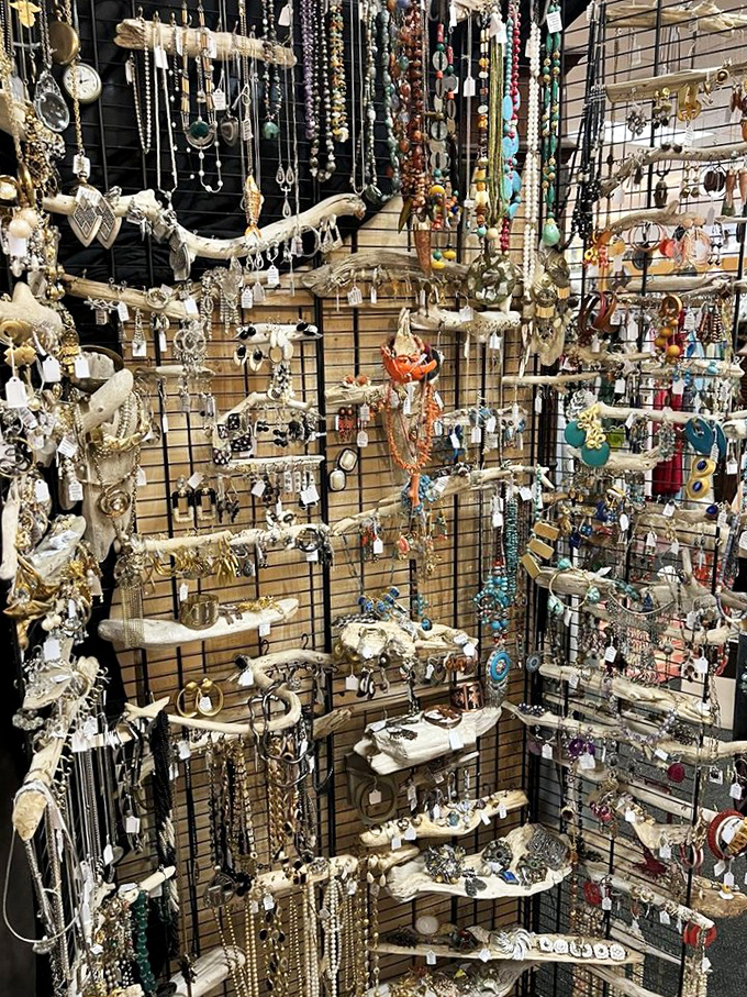 A jewelry lover's fever dream. More necklaces, bracelets and baubles than Elizabeth Taylor's insurance agent could handle.