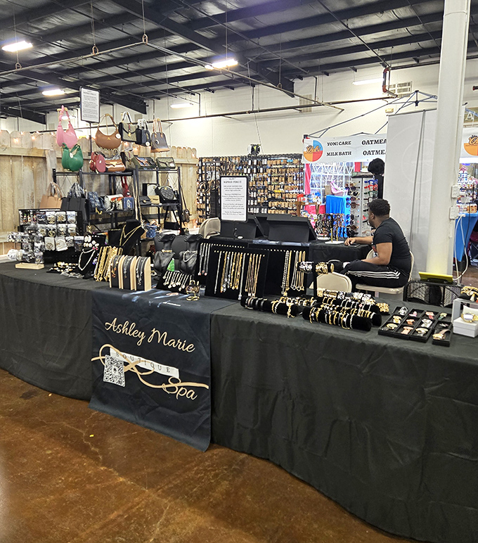 Jewelry displays that sparkle with possibility. Each piece waits patiently for someone to say, "That's exactly what my outfit's been missing!"