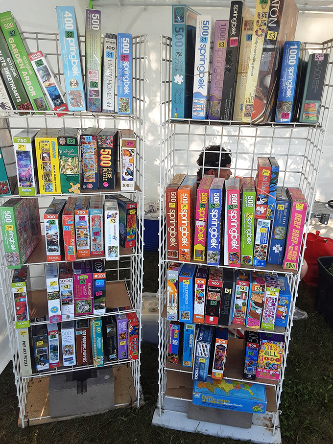 Puzzle paradise! For rainy Minnesota weekends, these colorful boxes promise hours of tabletop triumph and family bonding.