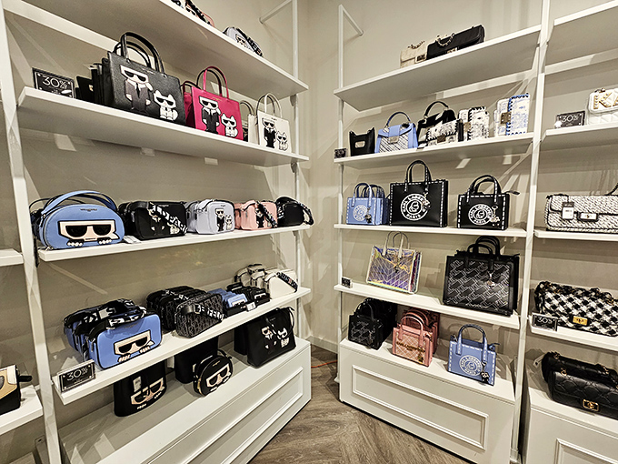 Handbag heaven or purse purgatory? Either way, these designer bags are priced so you can finally tell friends, "Oh this? It's Karl Lagerfeld," without sweating.