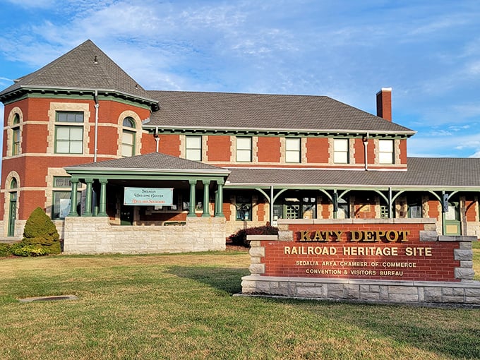 The Katy Depot stands as a brick-and-mortar testament to Sedalia's railroad heritage, now serving as a vibrant community hub rather than a train station.