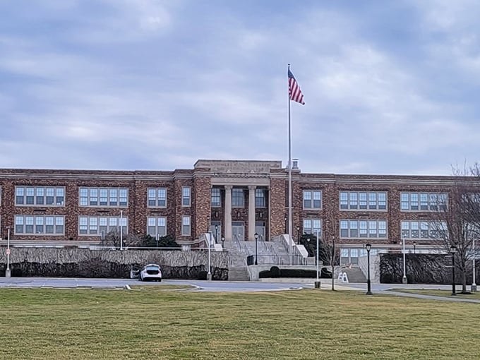 This stately brick schoolhouse could double as a film set for "Dead Poets Society." Education meets architectural elegance in Kennett Square.