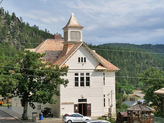 The Keystone Museum, housed in the original schoolhouse, where history lessons come without the homework but with all the character.