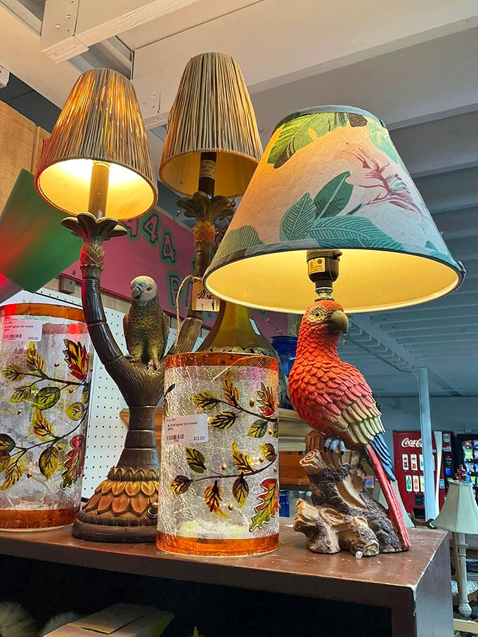 Conversation starters masquerading as lamps. That parrot isn't just lighting up the room&mdash;it's waiting to squawk about your decorating choices.