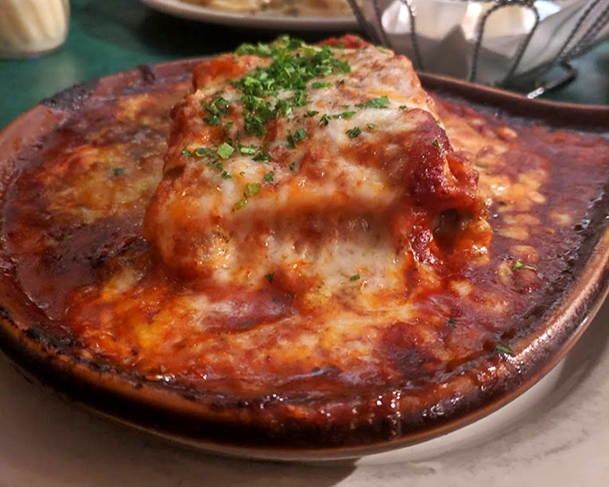 This bubbling lasagna isn't just food&mdash;it's edible architecture, with layers of pasta, cheese, and sauce creating a masterpiece of comfort.
