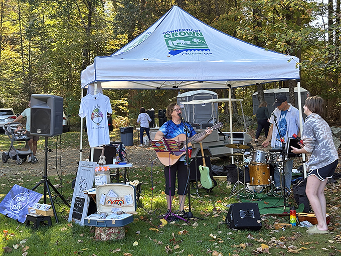 Local musicians provide the soundtrack to your shopping spree, proving farmers' markets feed more than just your stomach.