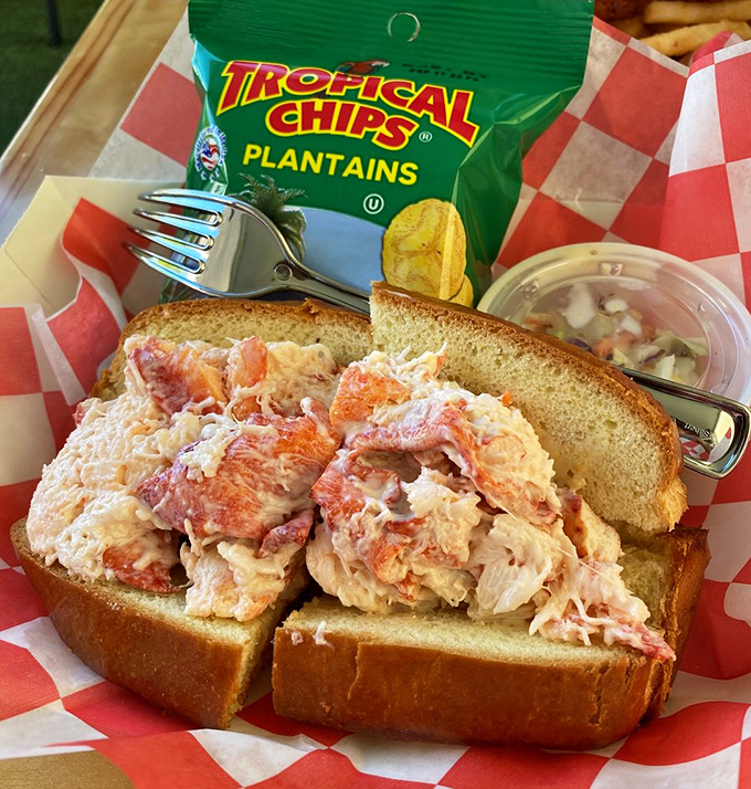 The legendary lobster roll &ndash; chunks of sweet meat barely holding together, like a delicious game of Jenga that ends with you winning at lunch.