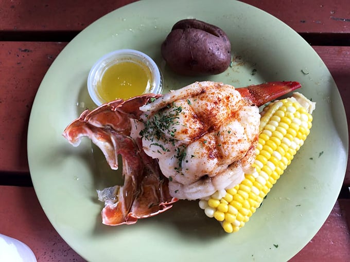 Lobster tail perfection doesn't need fancy presentation&mdash;just butter, seasoning, and corn on the cob. Simple pleasures that make you question why you'd eat anything else.