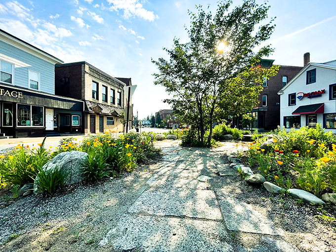 This downtown pocket garden offers a moment of floral tranquility&mdash;nature's version of a palate cleanser between Main Street explorations.