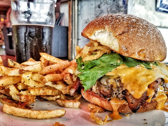 Behold the burger that launched a thousand road trips. This half-pound masterpiece with hand-cut fries might just be poetry on a plate.