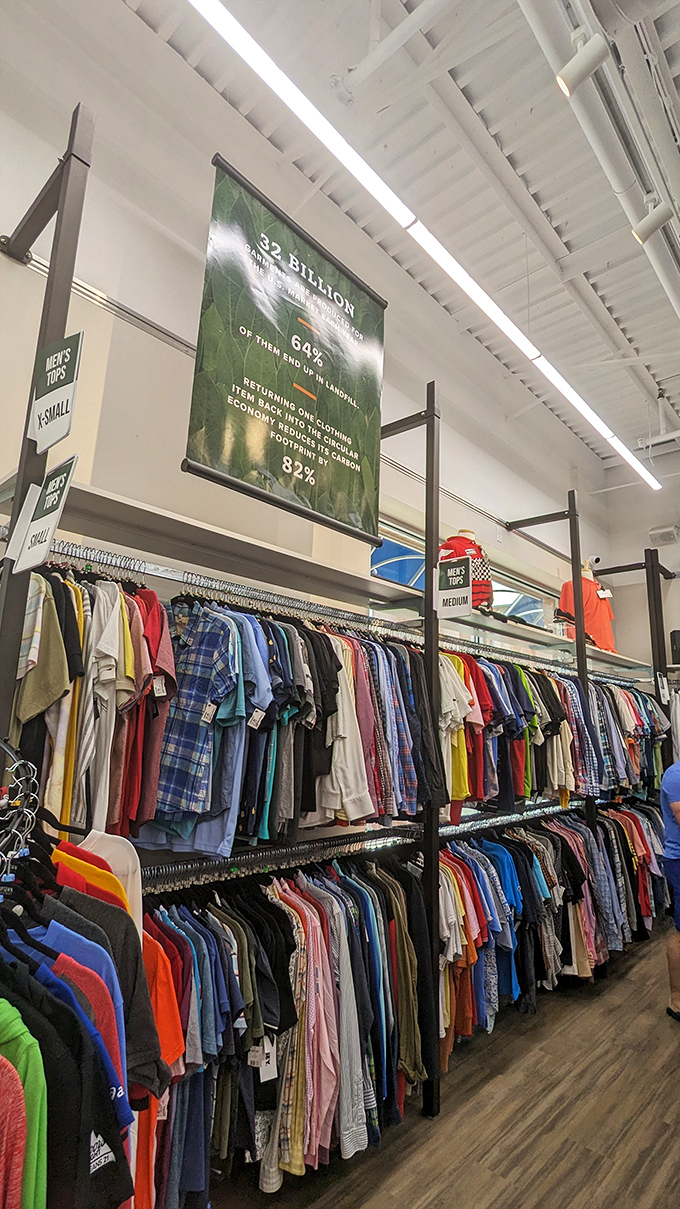 Men's fashion that doesn't scream "clearance bin desperation." Quality button-downs and tees that look like they've never met their previous owner.