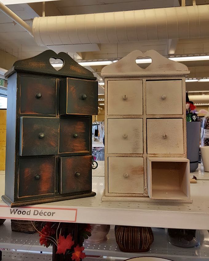 These charming miniature cabinets could organize your tiny treasures or serve as dollhouse furniture&mdash;imagination included at no extra charge.