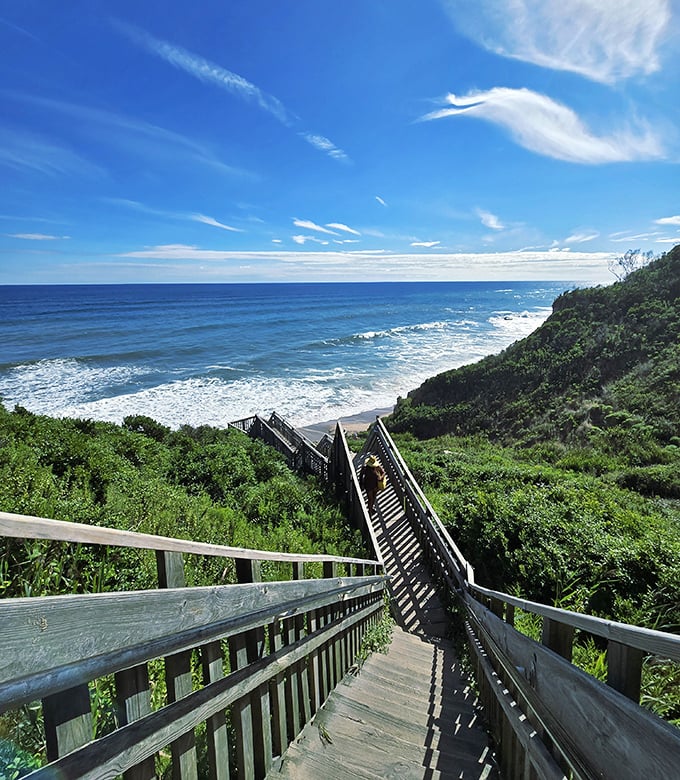Those 141 steps at Mohegan Bluffs? Worth every quad burn for this spectacular view that no Instagram filter could improve.