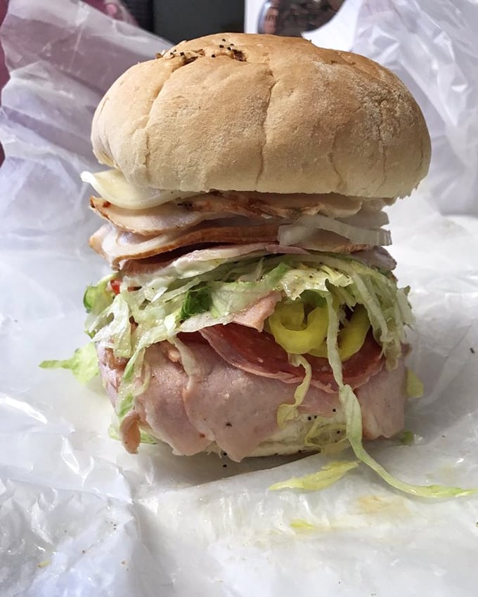 This isn't just a sandwich; it's an architectural marvel with perfect meat-to-veggie structural integrity.