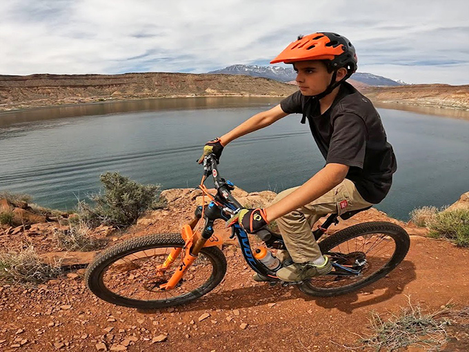 Mountain biking along the reservoir's edge&mdash;where every pedal stroke is rewarded with views that make stopping for water breaks suspiciously frequent.