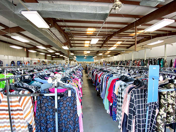 The promised land of bargain hunting stretches before you like an endless buffet. Somewhere in these racks is the perfect outfit just waiting to be discovered.