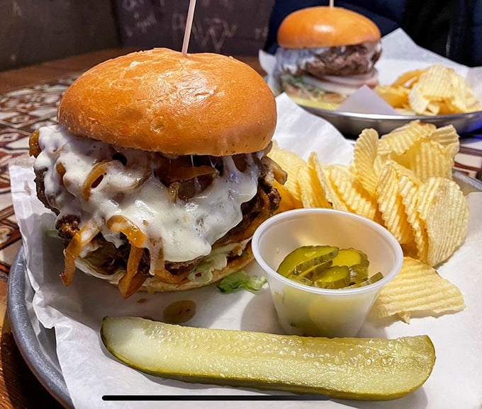 Behold the burger that launched a thousand food comas &ndash; this towering masterpiece requires a game plan and determination.