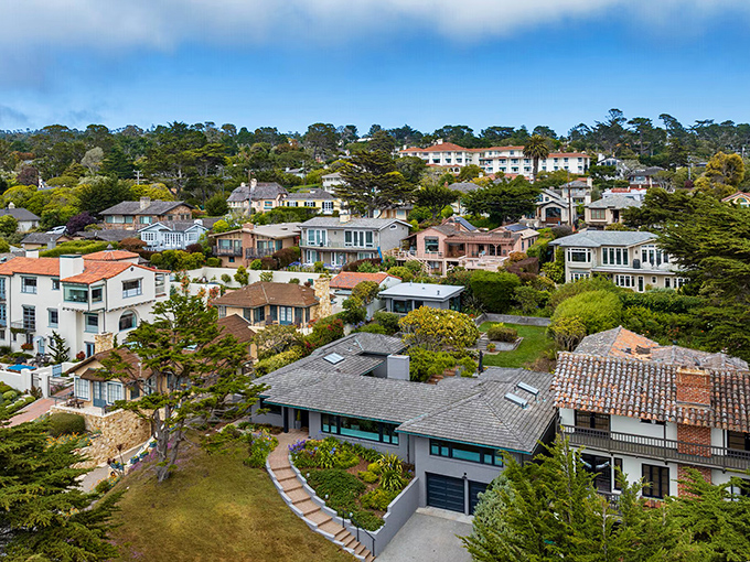 A patchwork of architectural styles cascades down to the sea&mdash;like someone took all the best parts of Europe and California and shook them together.