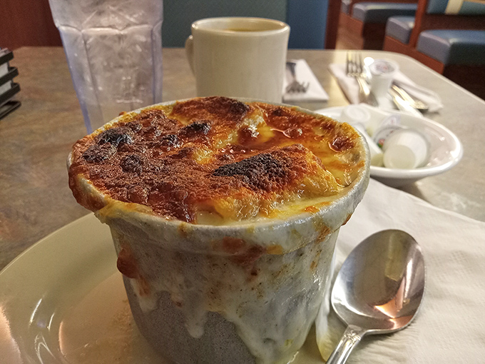 Behold the legendary French onion soup &ndash; that cheese pull is the stuff of dreams and worthy of its own Pennsylvania tourism campaign.